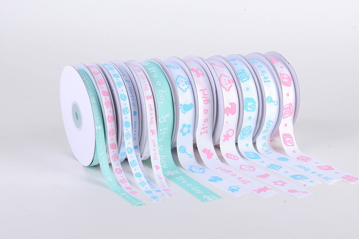 Baby Design Grosgrain Ribbon Wholesale | 3/8, 7/8 Inch X 25 Yards ...