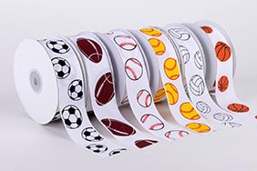 Grosgrain Ribbon in Wholesale Sports Design – BBCrafts.com