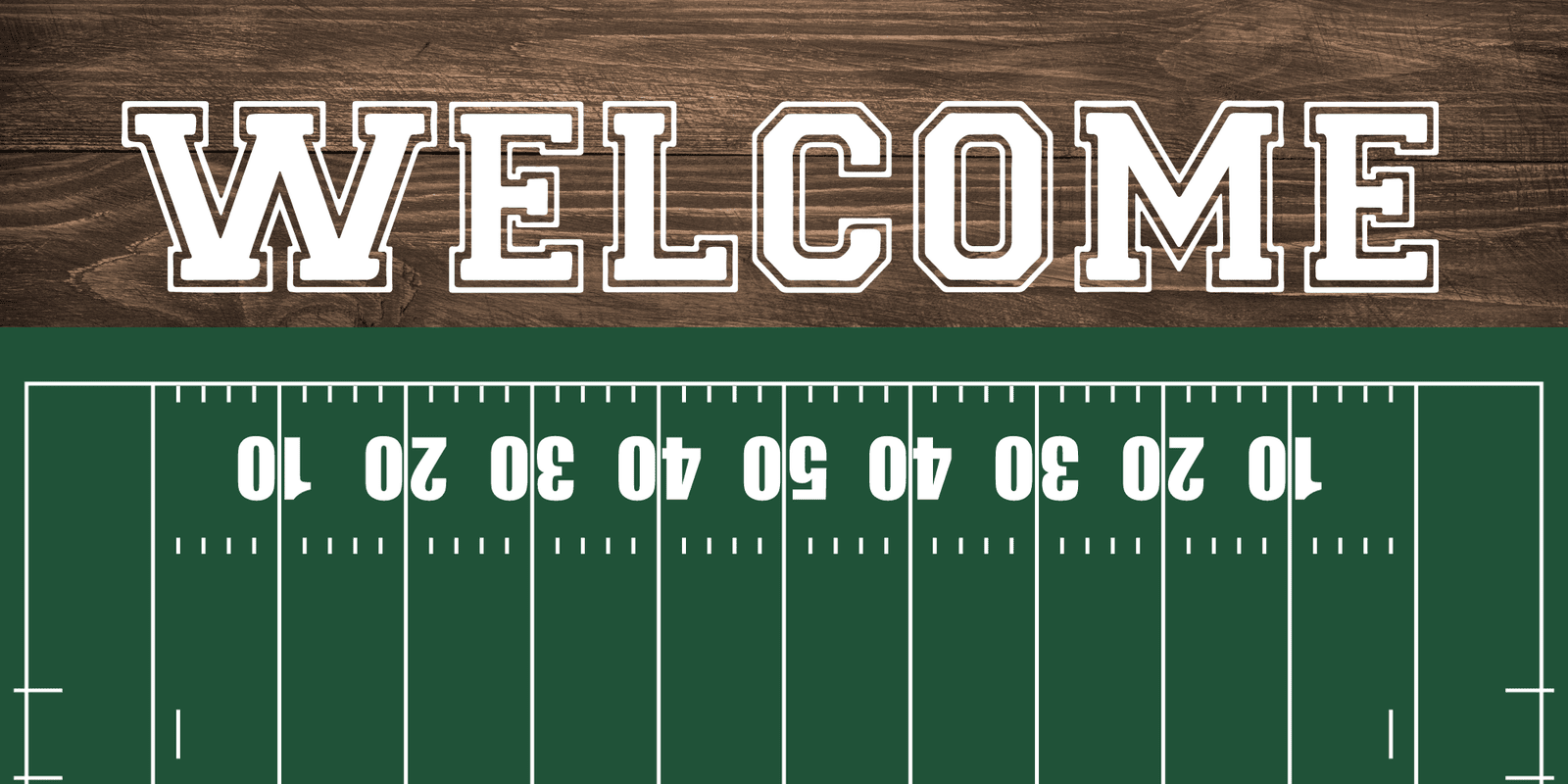 12 in x 6 in GREEN FOOTBALL FIELD Metal Sign – BBCrafts.com