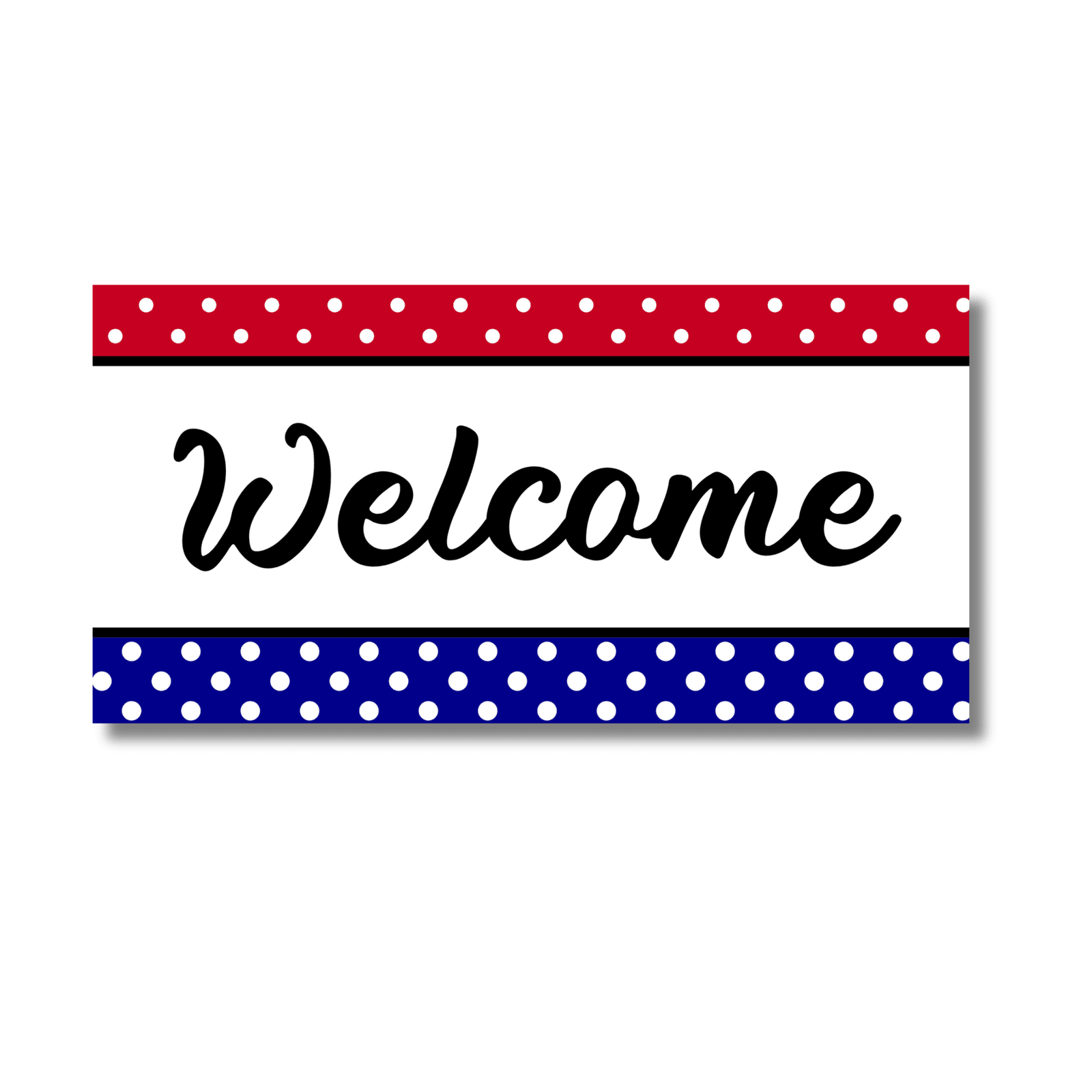 12 Inch X 6 Inch Rectangular Metal Sign: WELCOME SIGN - Wreath Accents ...
