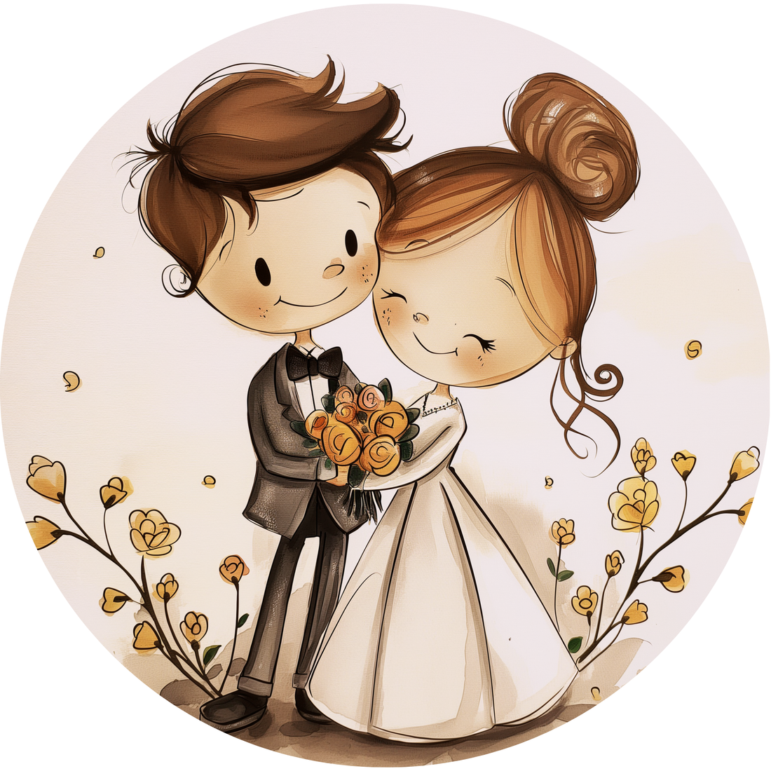 Wedding Couple Metal Sign - USA – BBCrafts.com