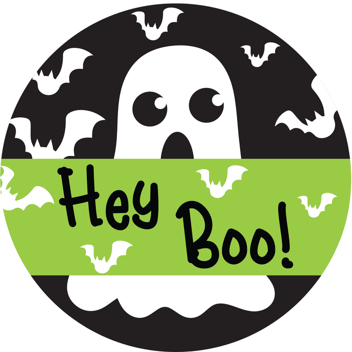 Hey Boo! Metal Sign - USA - ACC6-ALU-1519 – BBCrafts.com