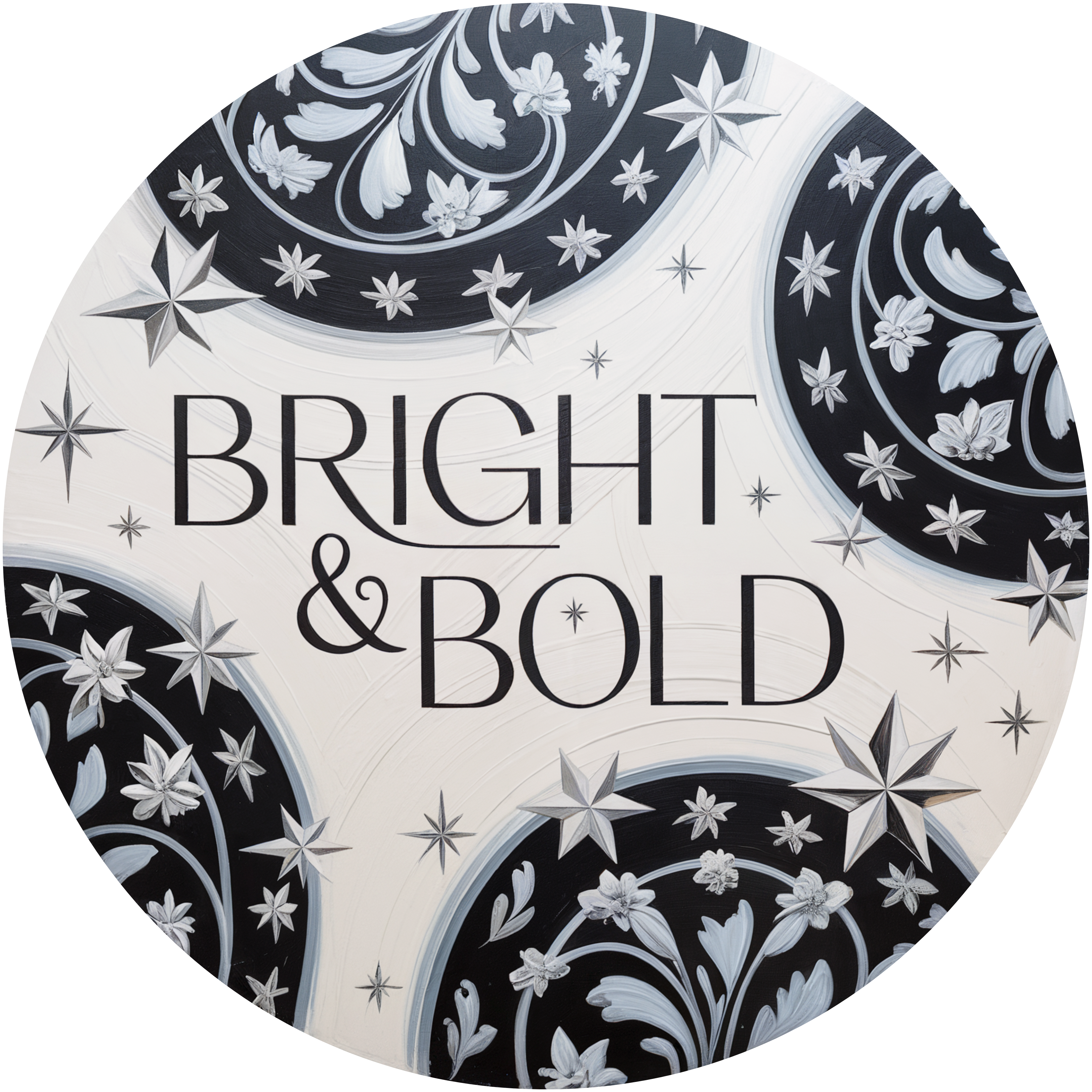 Bright & Bold Black and White Star Accent Sign - Made in USA – BBCrafts.com