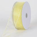 Organza Ribbon Thick Wire Edge 25 Yards Baby Maize ( Width: 1-1/2 inch ...