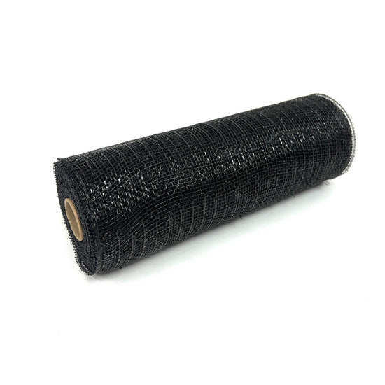 Black - Deco Mesh Metallic Stripes - XB90426 – BBCrafts.com