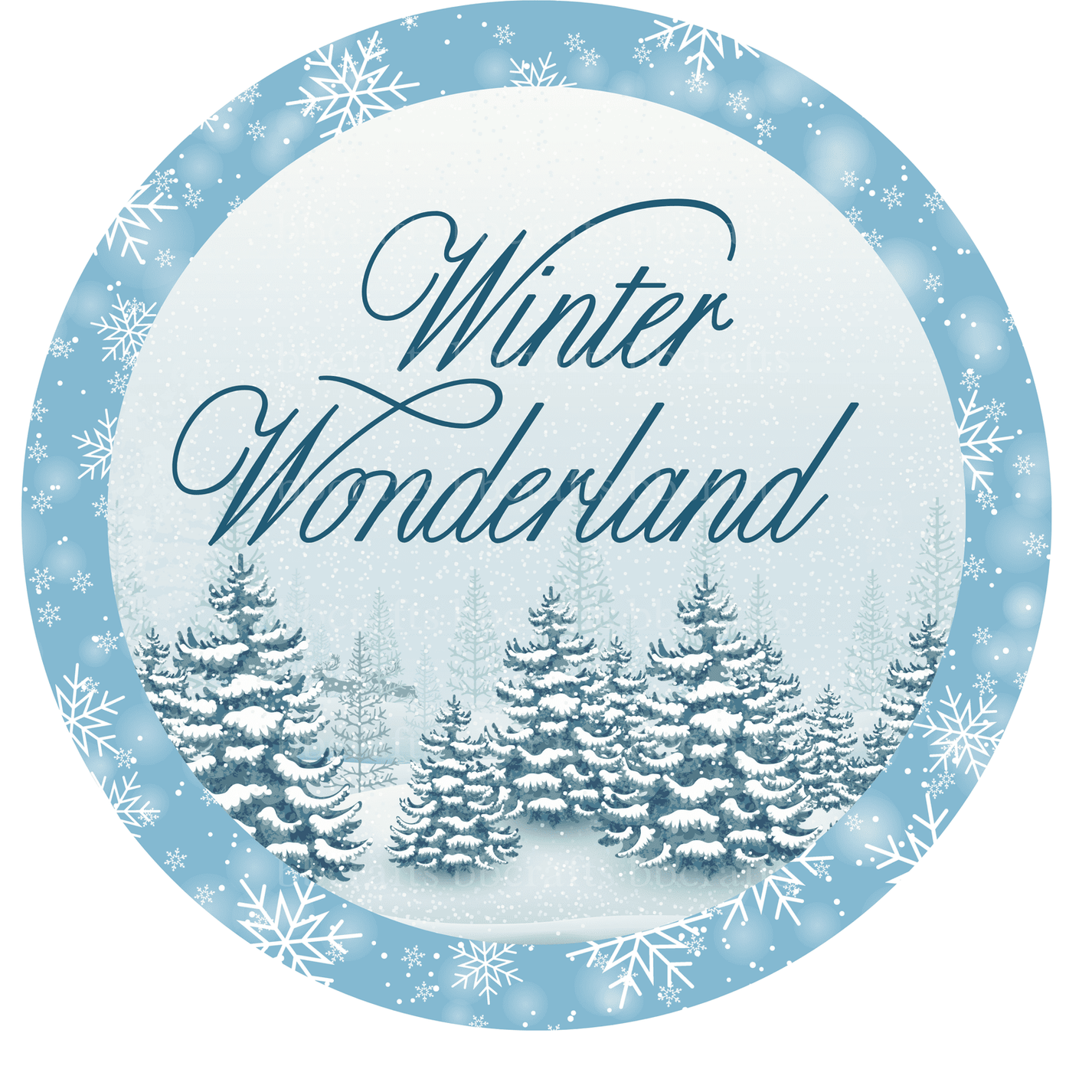 Christmas Metal Sign: WINTER WONDERLAND – BBCrafts.com