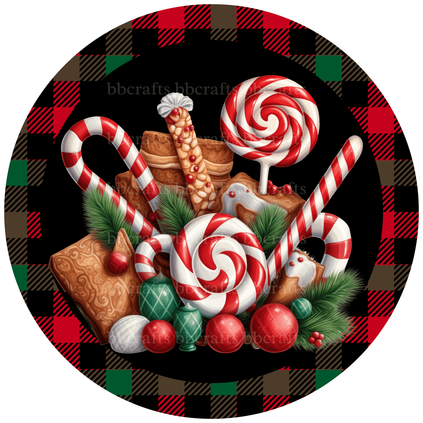 Christmas Metal Sign: XMAS CANYCANE - Accent – BBCrafts.com