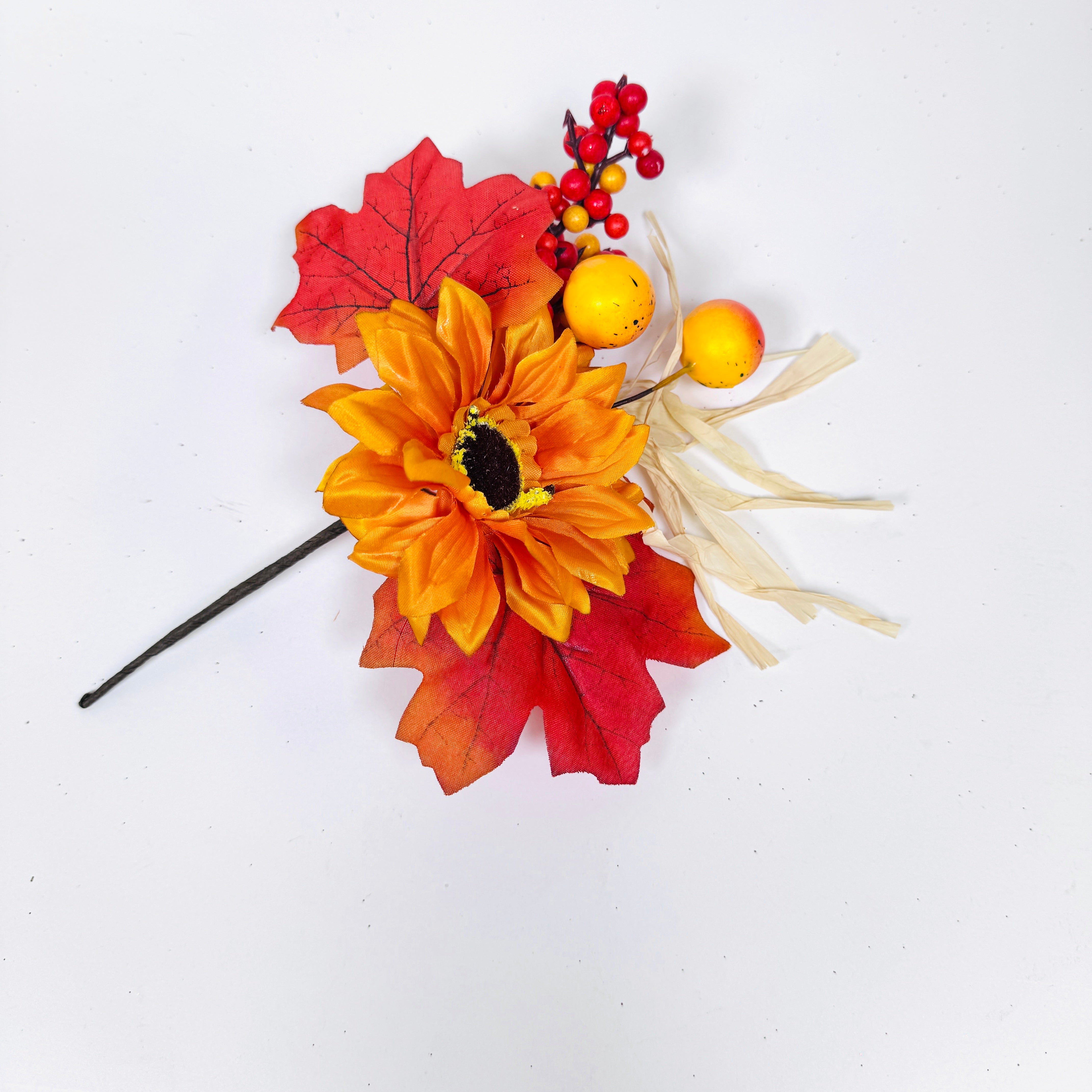 8 Inch L Sunflower Mini Fall Pick – BBCrafts.com
