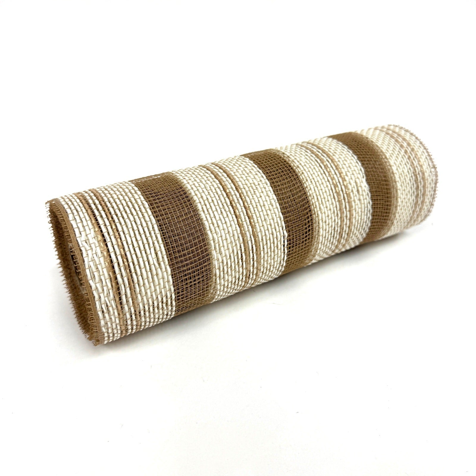 Natural Burlap Metallic Stripes Mesh | Burlap Metallic Mesh for Sale ...