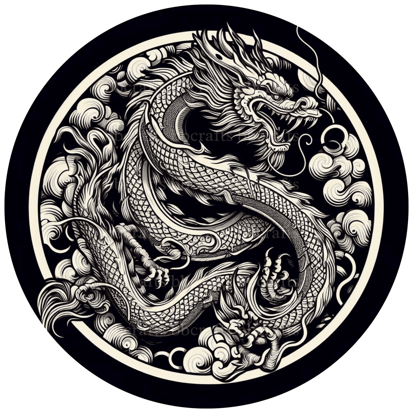 Metal Sign: DRAGON - Wreath Accent - Made in USA – BBCrafts.com