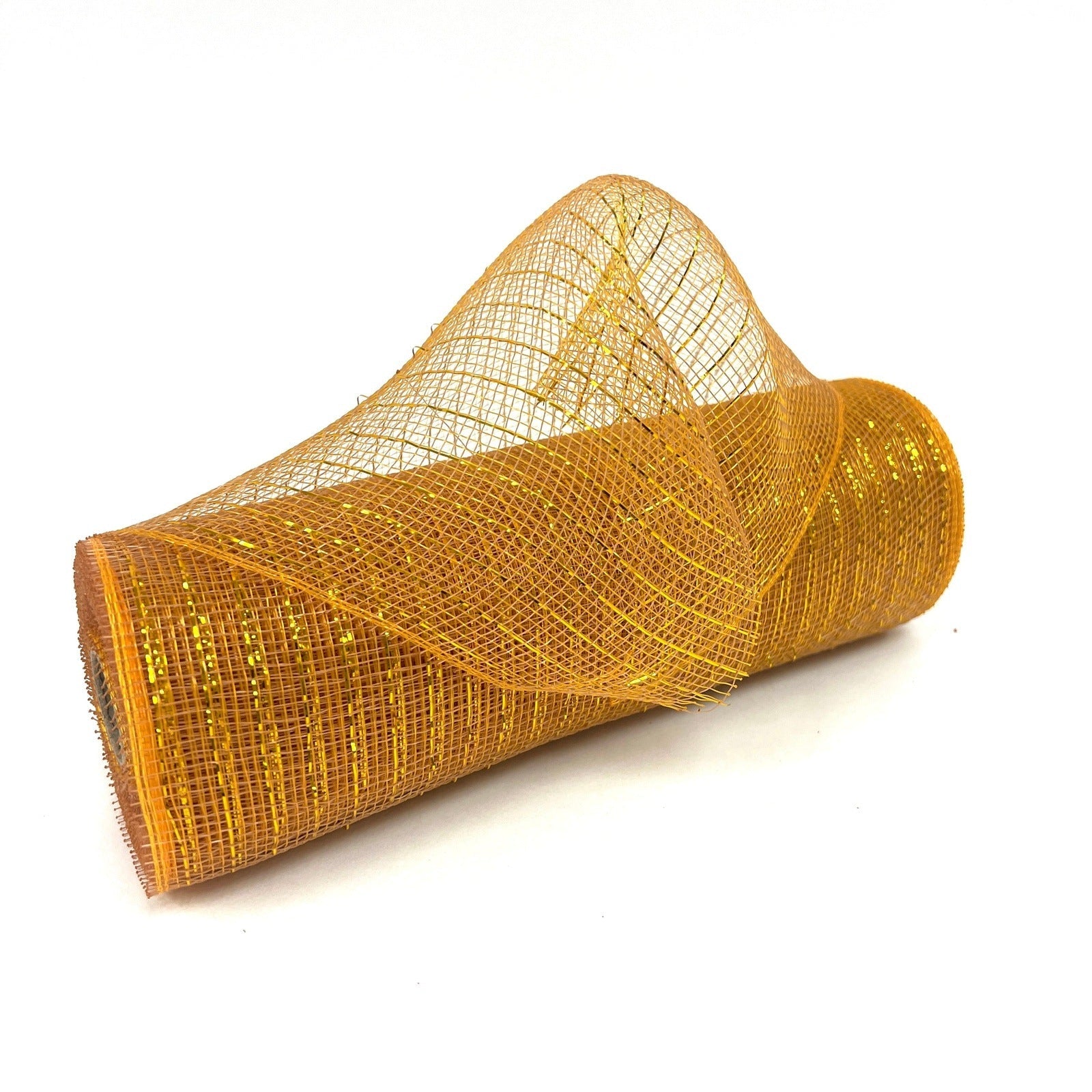 Deco Mesh Wrap Metallic Stripes Old Gold Line ( 10 Inch x 10 Yards ...