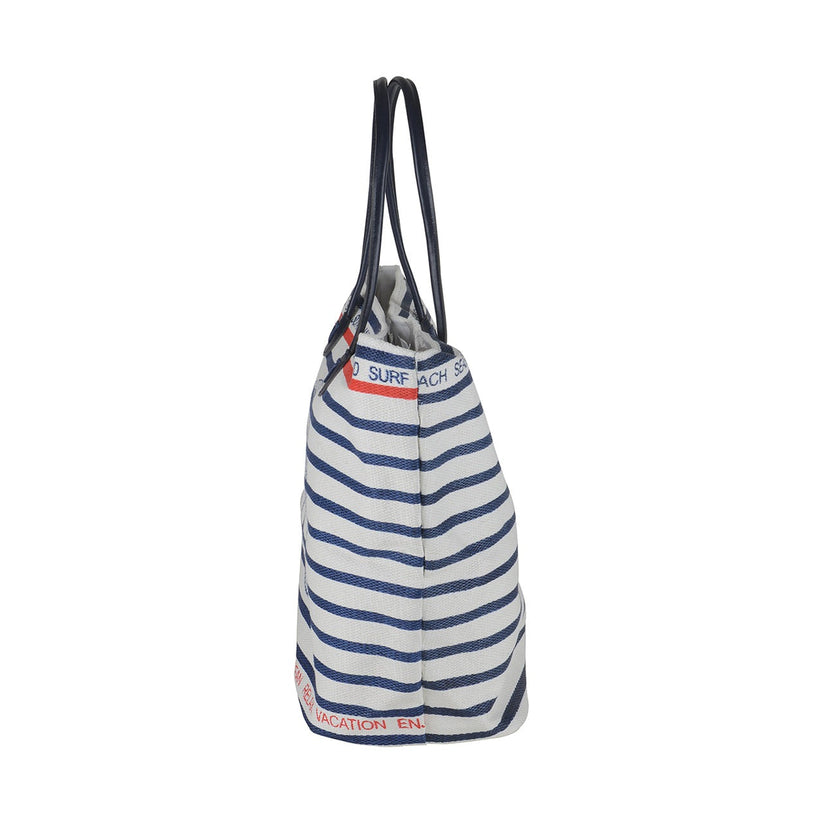 19 Inch x 15 Inch Striped Pattern Beach Tote Bag | BBCrafts – BBCrafts.com