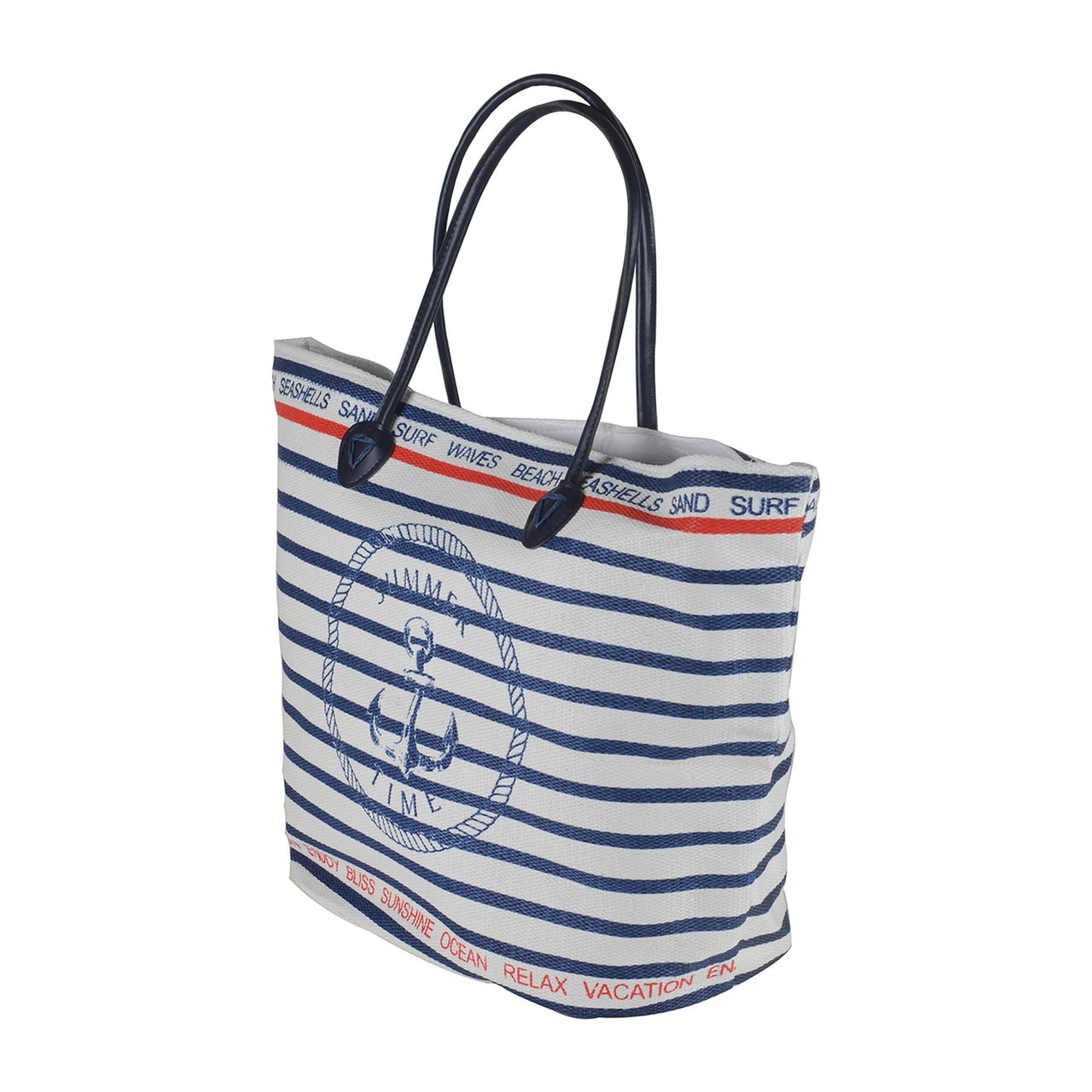 19 Inch x 15 Inch Striped Pattern Beach Tote Bag | BBCrafts – BBCrafts.com