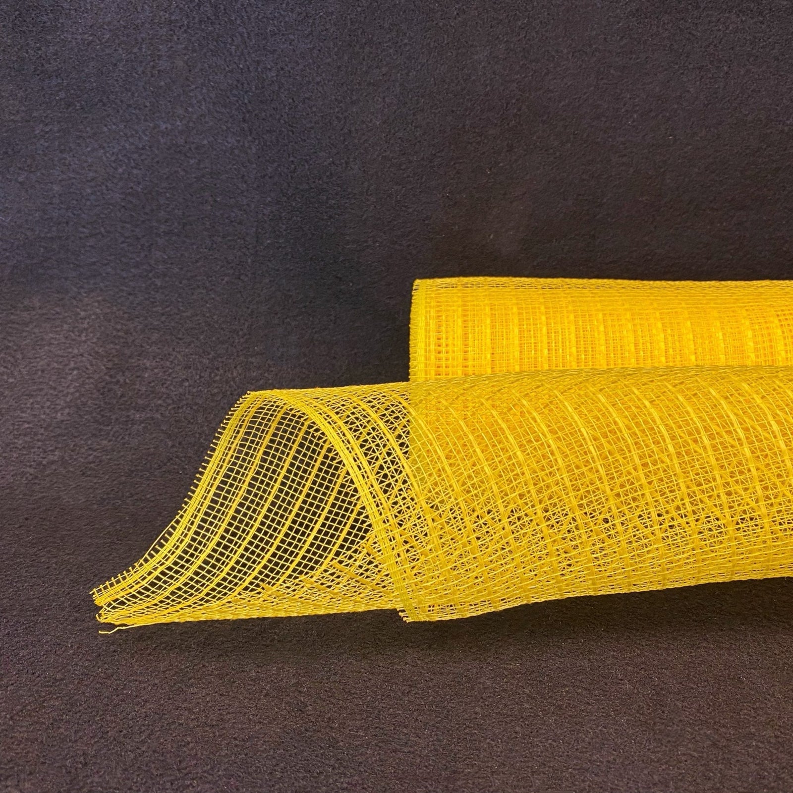 Yellow Deco Mesh with Burlap Stripes - 10 Inch x 10 Yards - BBCrafts